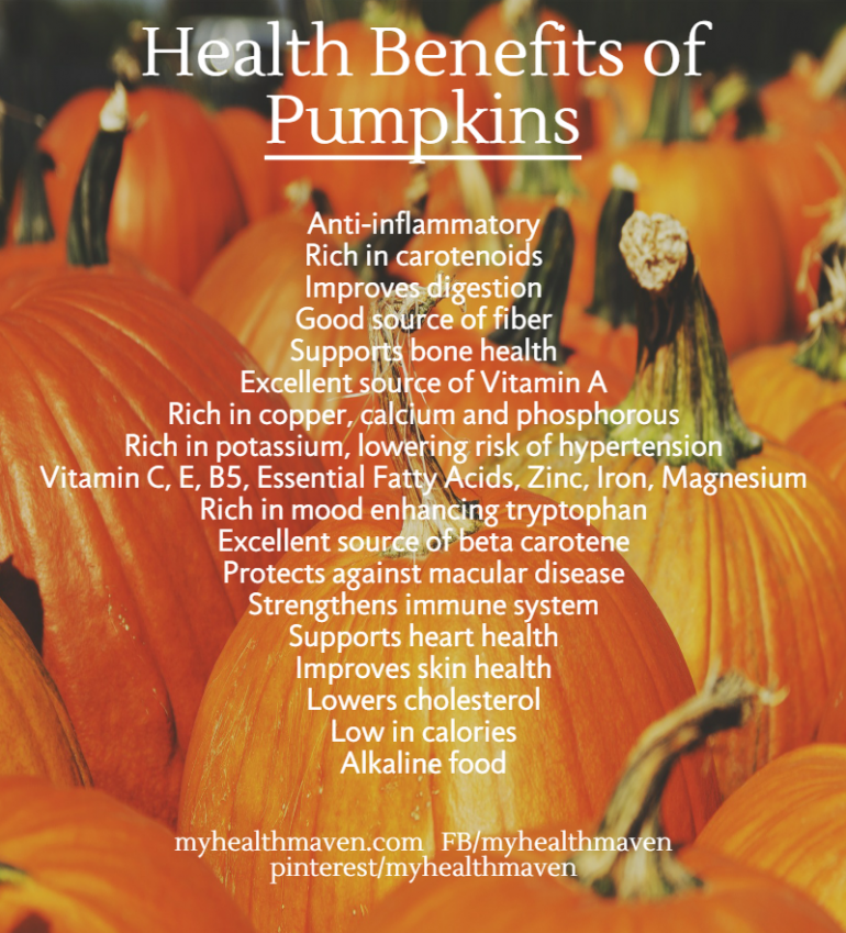 Health Benefits of Pumpkins – My Health Maven